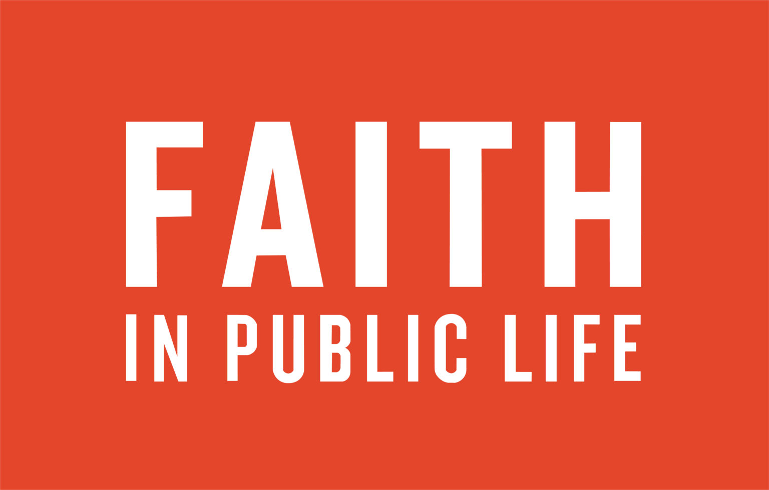 Advancing the Moral Imperative: Faith in Public Life